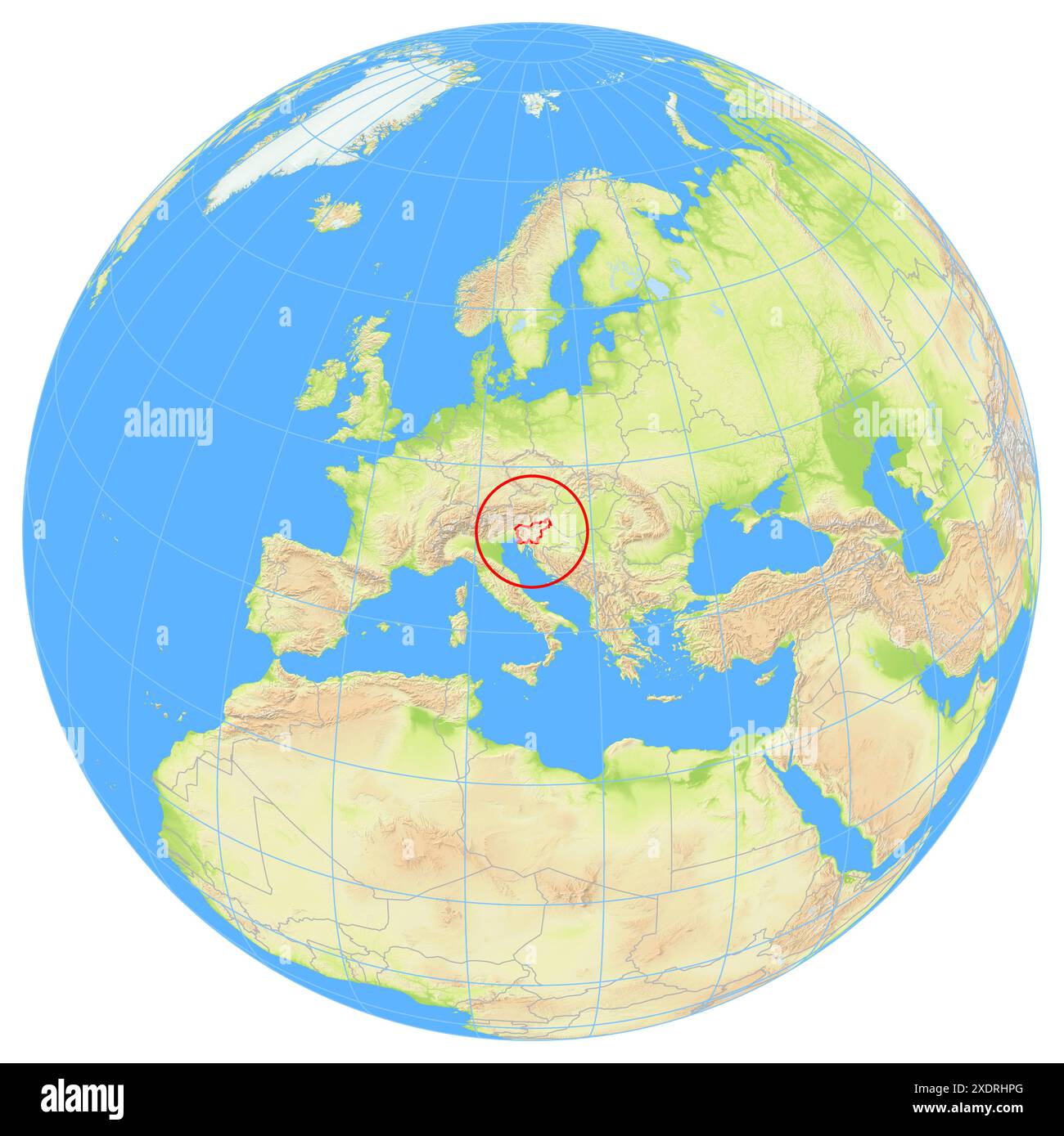 Slovenia globe location hi-res stock photography and images - Alamy