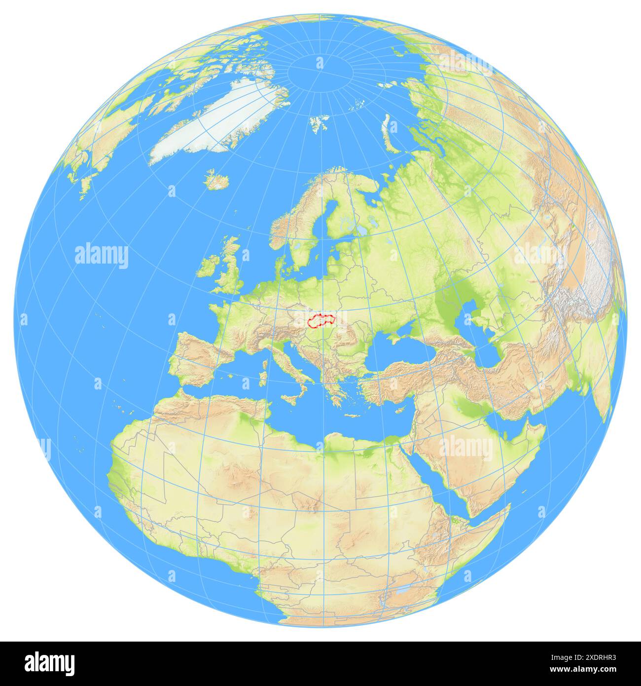 Slovakia europe map hi-res stock photography and images - Alamy