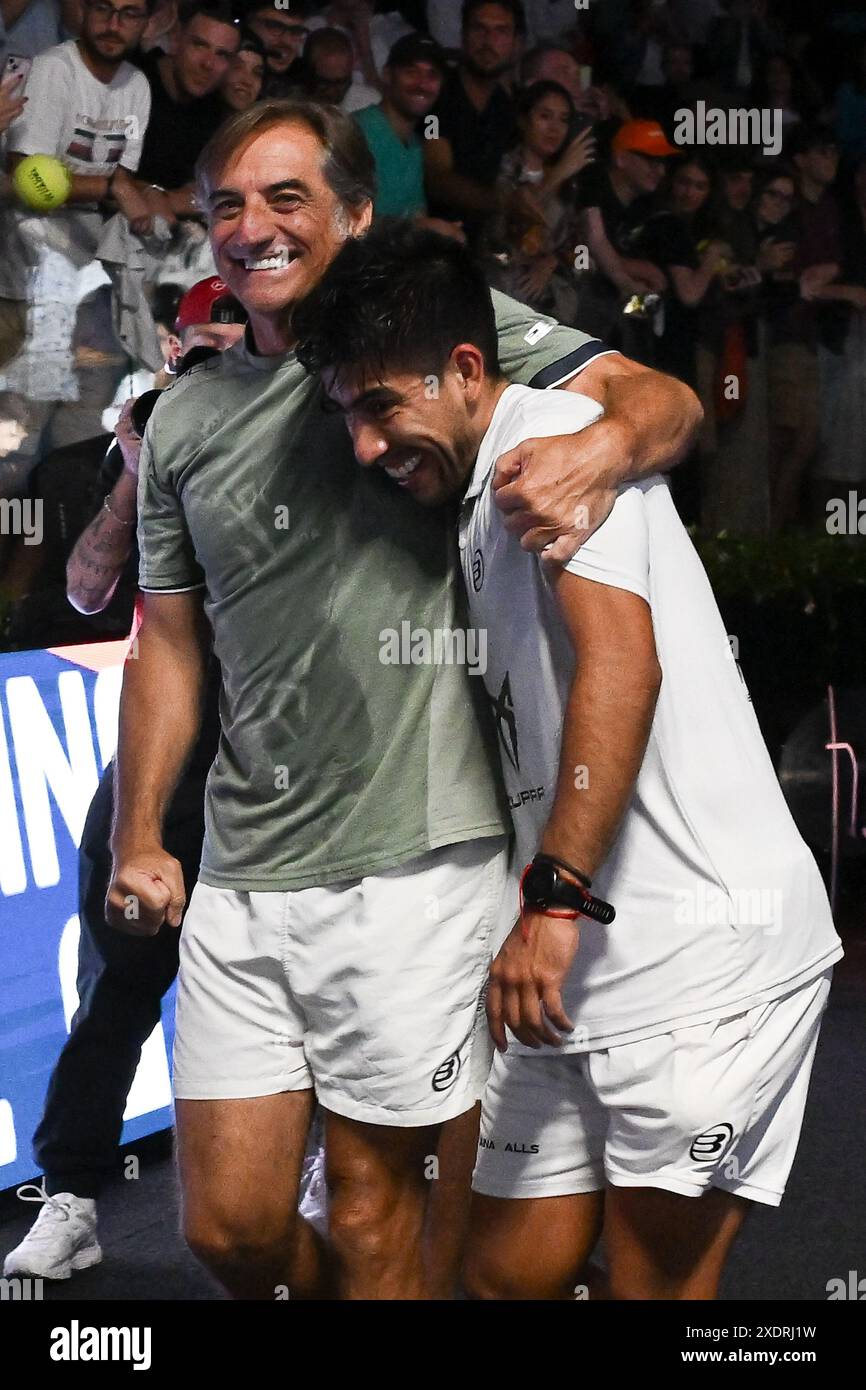 Federico Chingotto and Alejandro Galan during the Final of the BNL ...