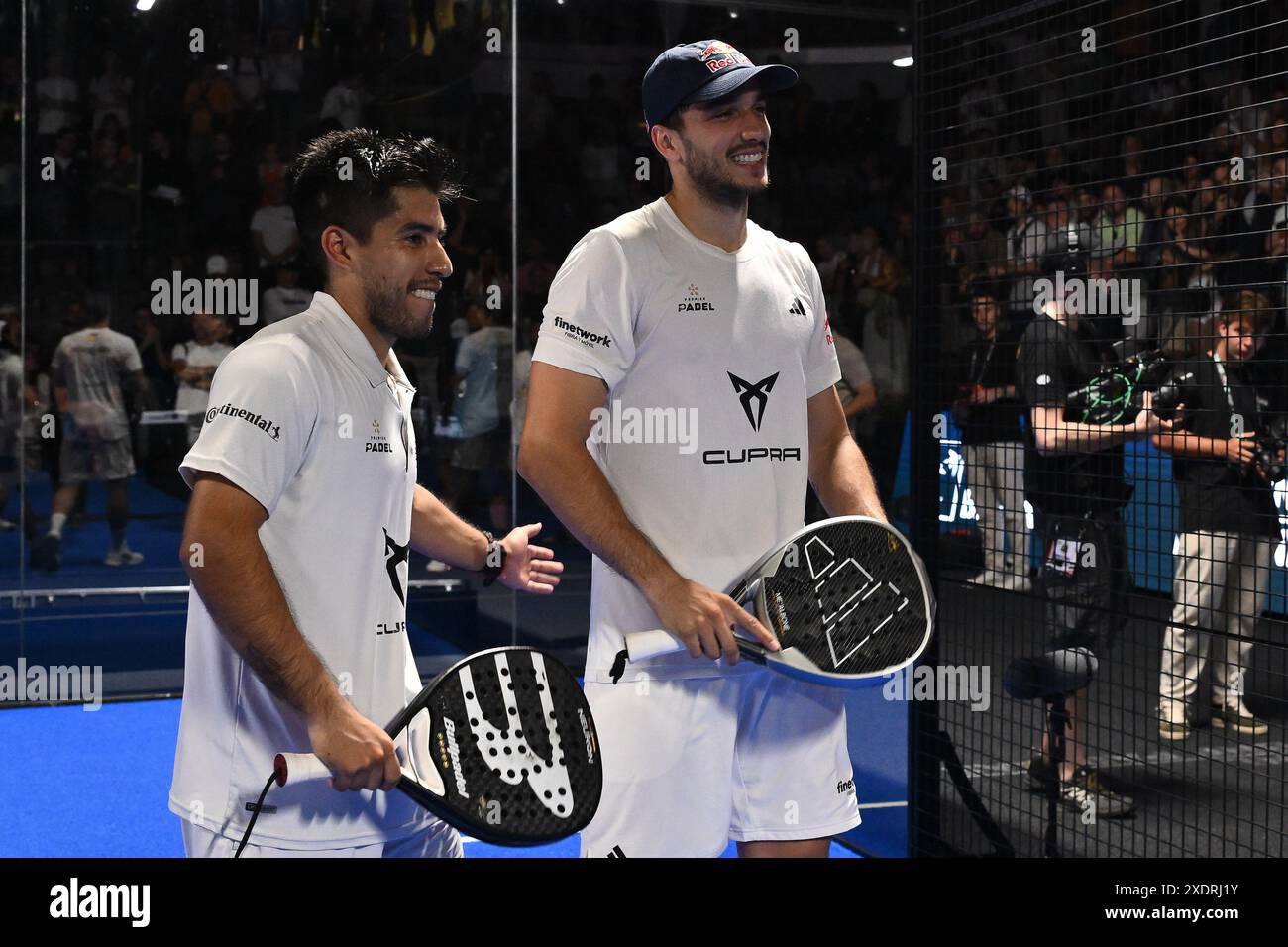 Federico Chingotto and Alejandro Galan during the Final of the BNL ...