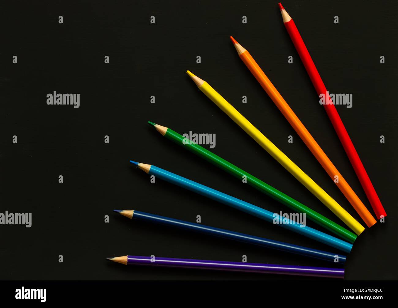 Bright school supplies on plain background. Assortment of colorful ...