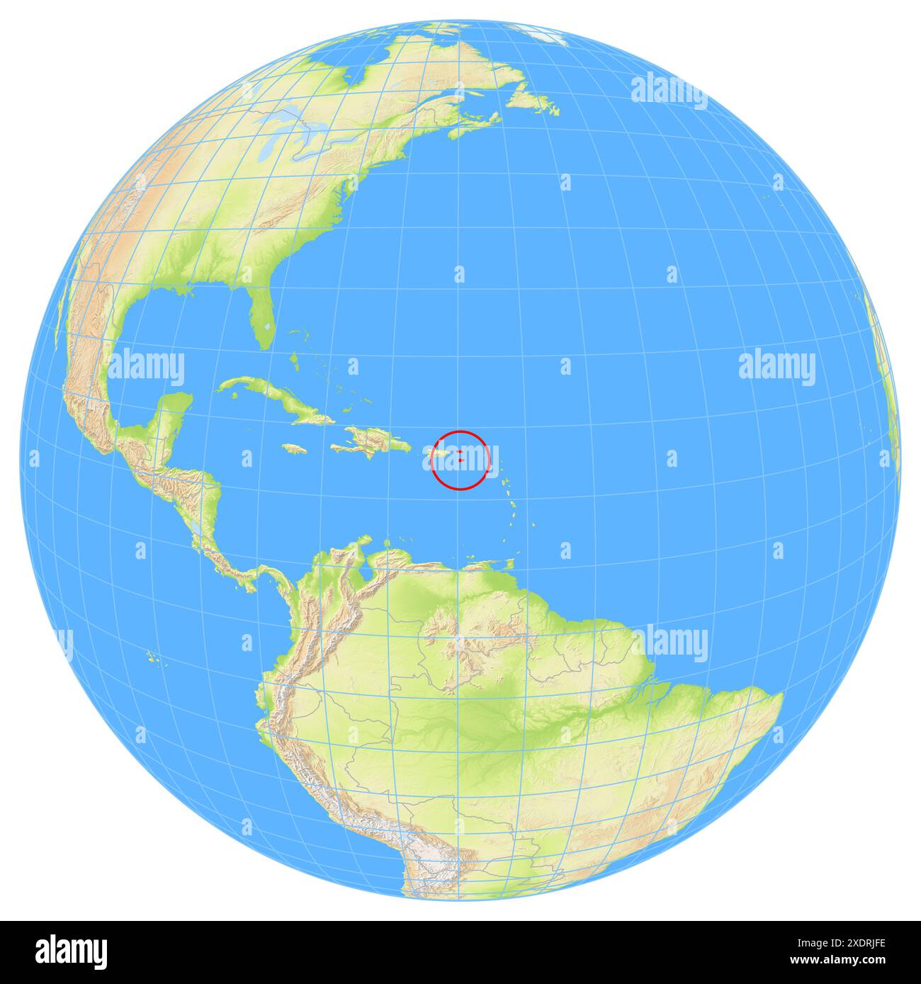 View of the Earth from space showing the location of the country United ...