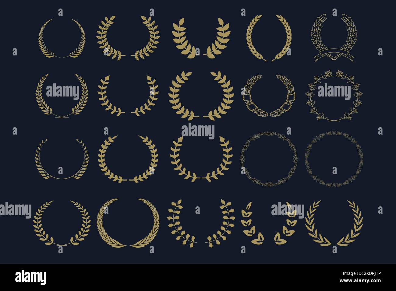 Laurel and oak wreath background hi-res stock photography and images ...