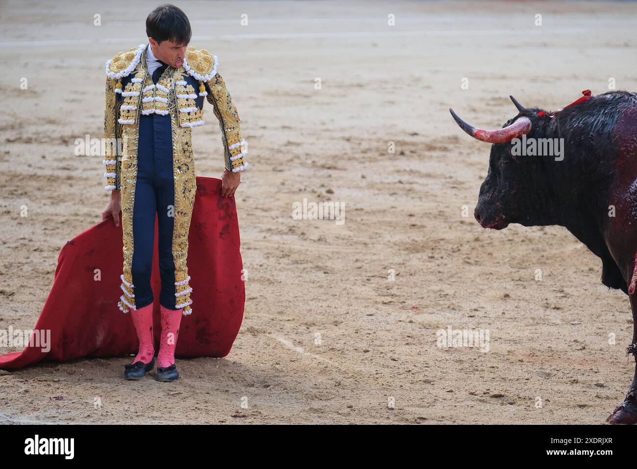 the bullfighter José Espada during the bullfight of Corrida de Toros in ...