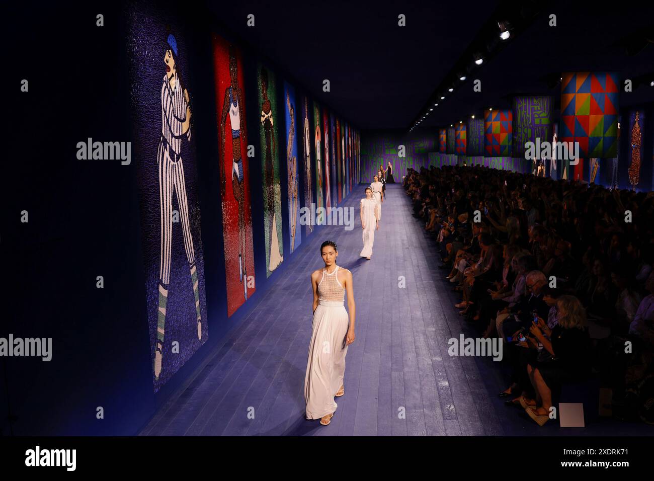 A model wears a creation for the Dior Haute Couture Fall-Winter 2024 ...