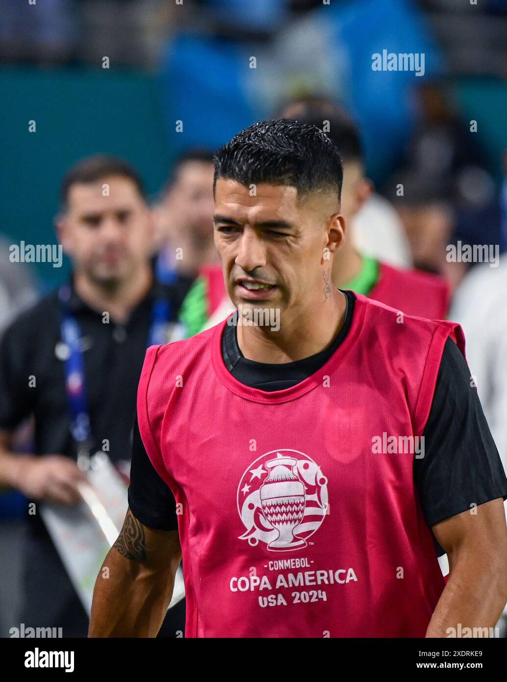 Miami Gardens, United States, 23th Jun, 2024. Luis Suarez of Uruguay ...