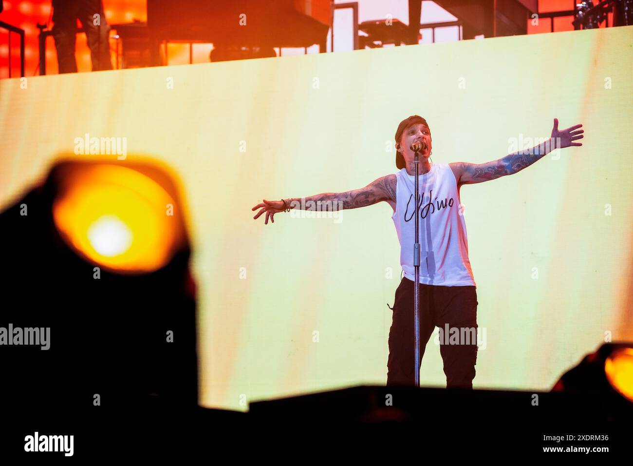 June 22, 2024, Rome, Italy: Ultimo, the young Roman singer who filled ...