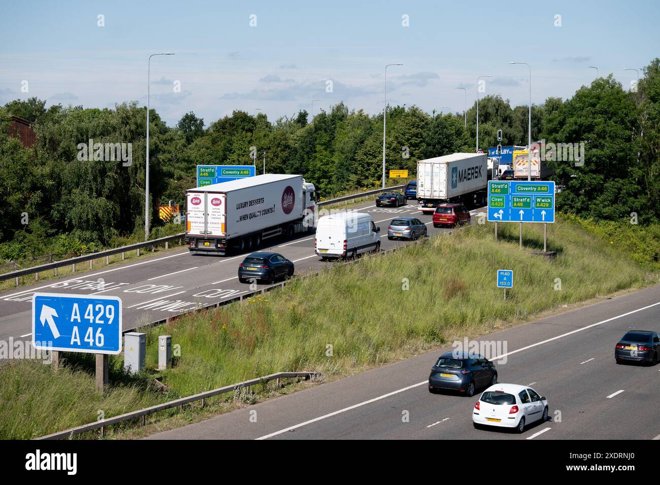 Motorway slip road hi-res stock photography and images - Alamy