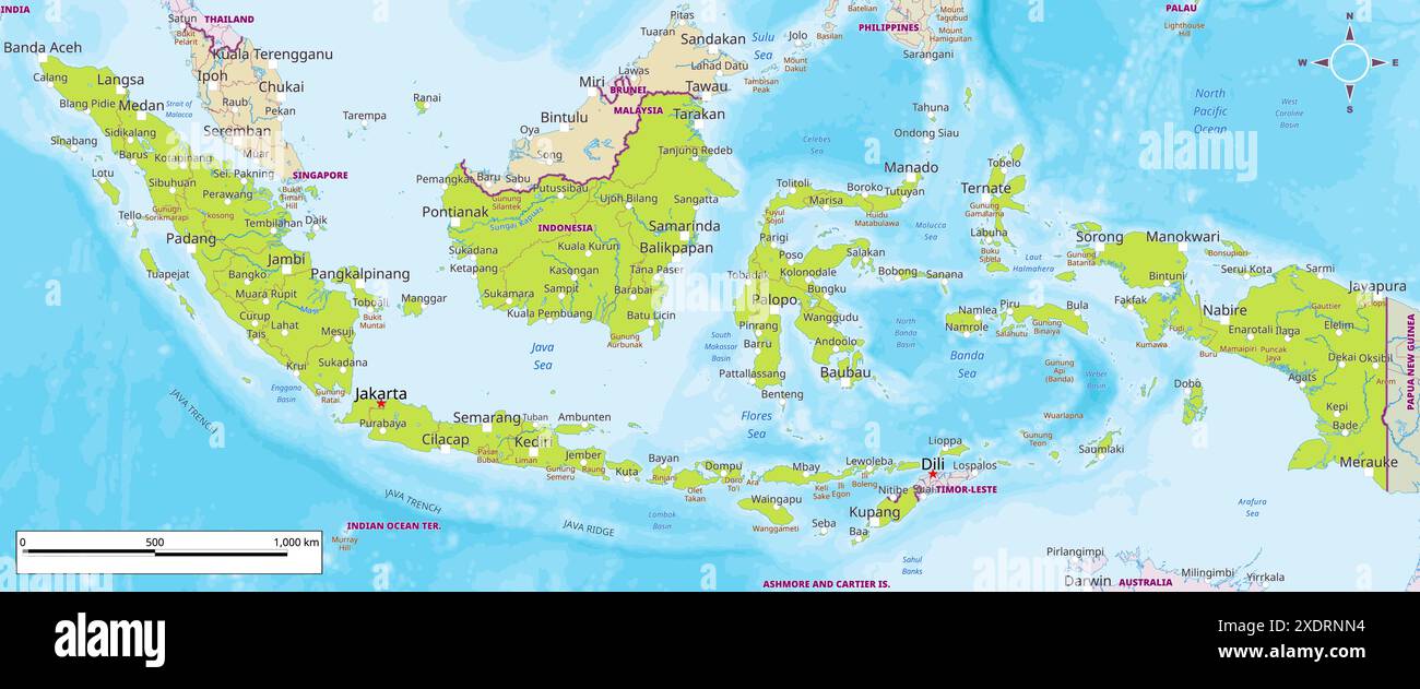 Political map of Indonesia Stock Vector Image & Art - Alamy