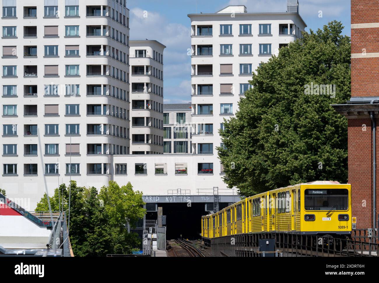 24 June 2024, Berlin: A subway train on the U2 line arrives at the ...