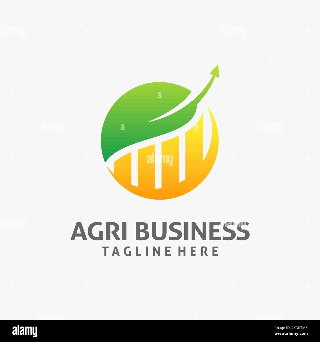 Leaf and chart for agribusiness logo design Stock Vector Image & Art ...