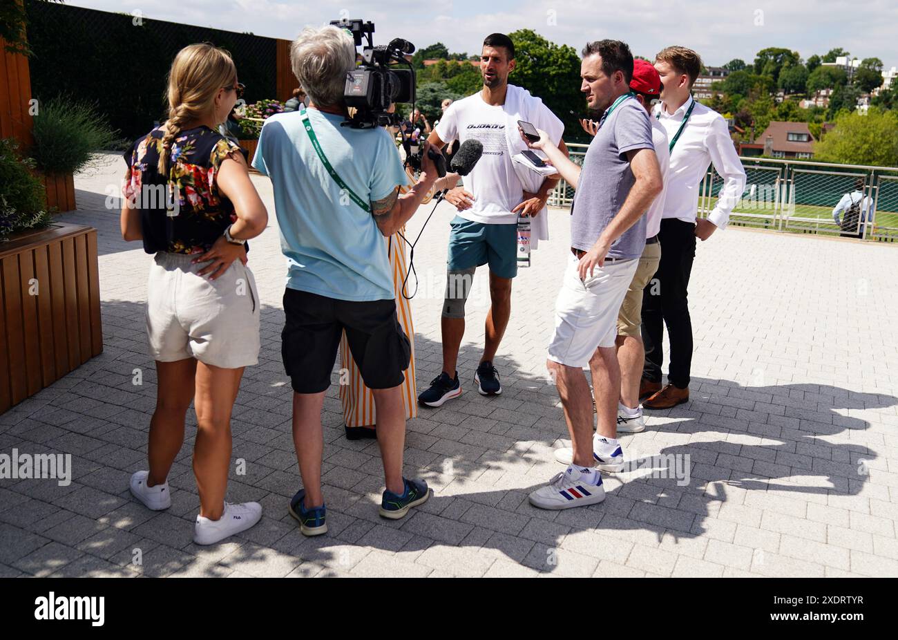 Novak Djokovic at the All England Lawn Tennis and Croquet Club in ...