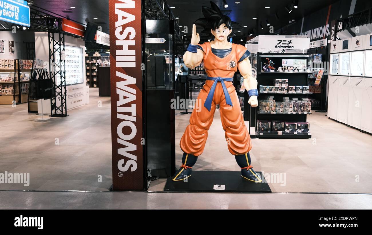 statue of Son Goku, one of Bandai brand. Bandai company is one of big ...