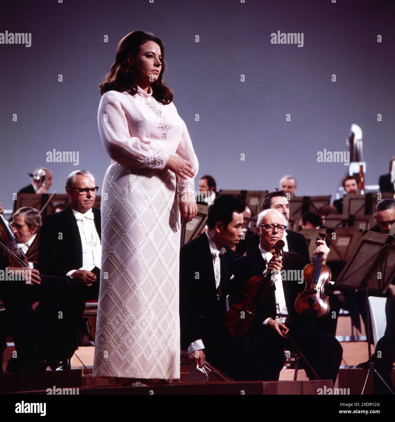 Das Sonntagskonzert, ZDF, 12. August 1973, 12:00 Uhr, Bild: Sopranistin ...