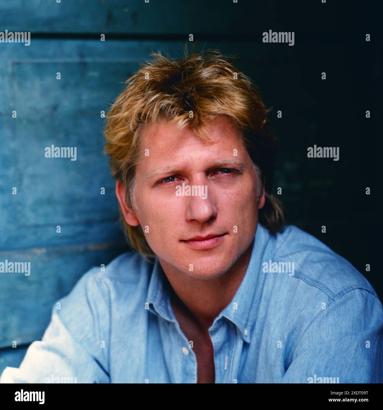 Michael Fitz, deutscher Schauspieler, Portrait, circa 1988 Stock Photo ...