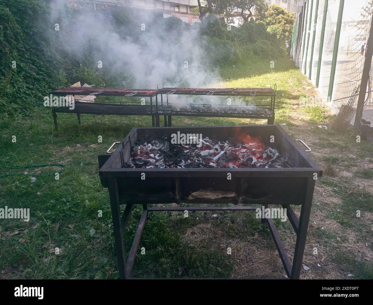 Tasty chorizos roasting over the fire: a feast for the palate at the ...