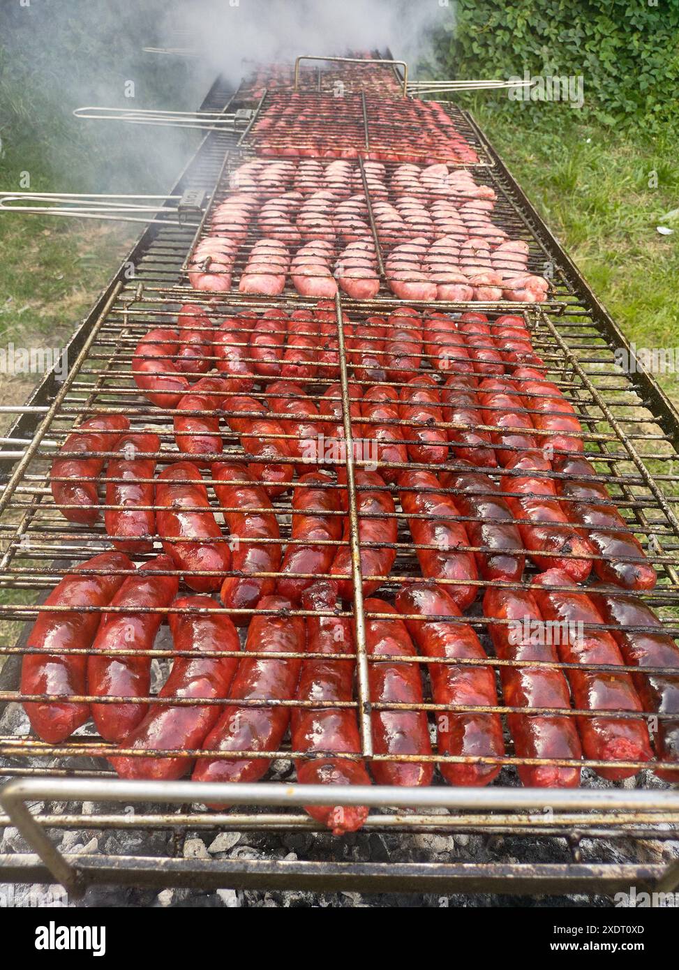 Tasty chorizos roasting over the fire: a feast for the palate at the ...