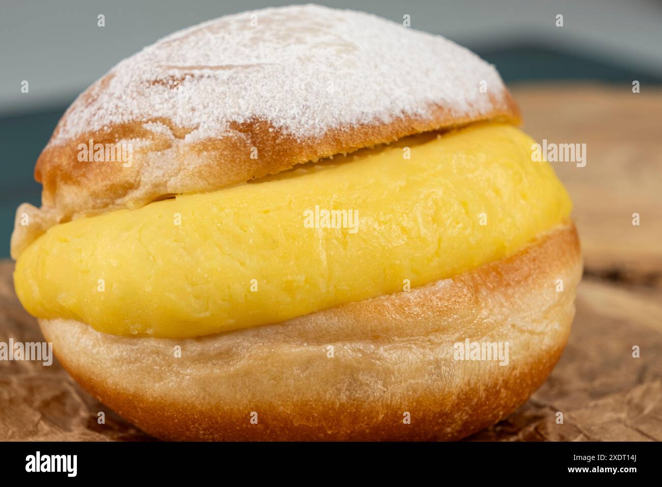 Brazilian cream donuts traditional Brazilian sweet on a wooden board 15 ...