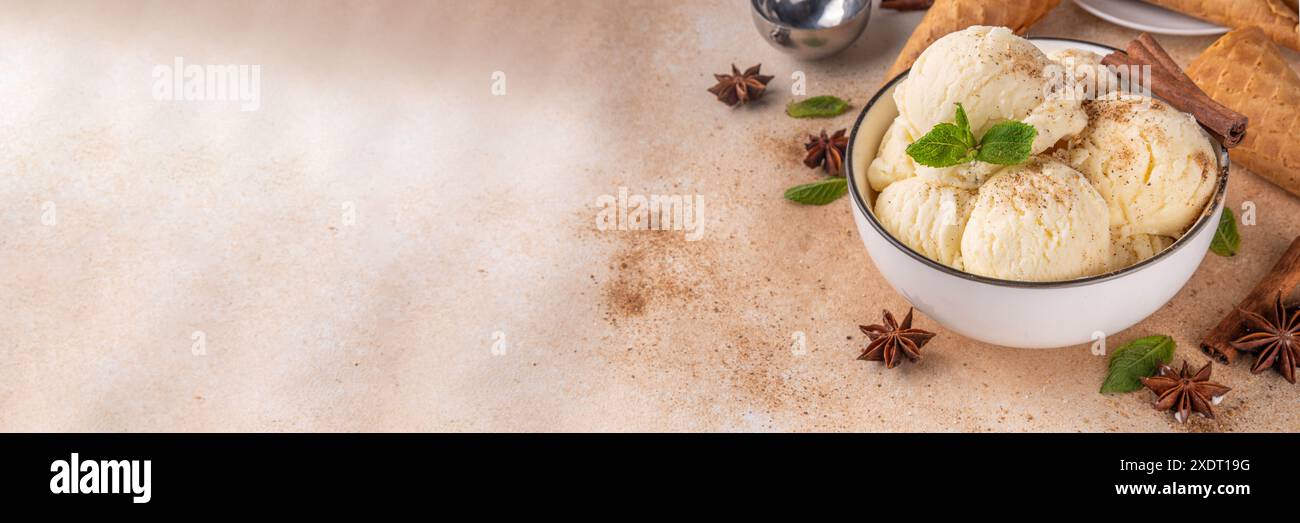 Indian cold summer Garam Masala Gelato dessert, Indian Three Spice Ice ...