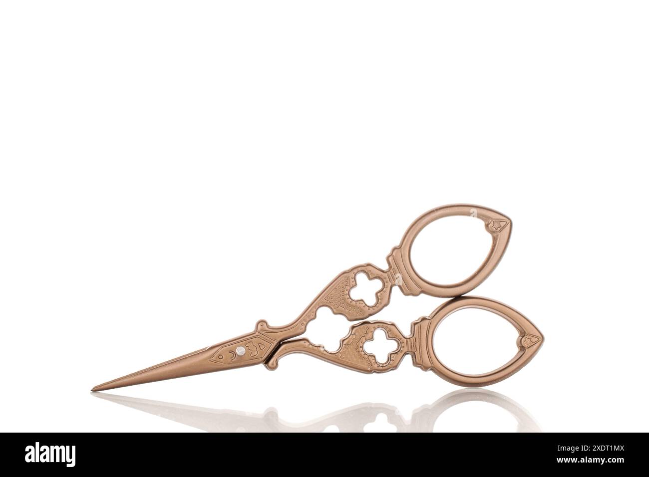 Scissors for manual homework, macro, isolated on white background Stock ...