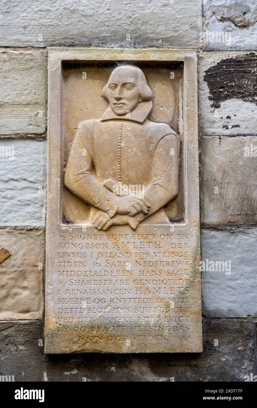 Shakespeare's wall plaque at the Kronborg Castle,Helsingör,Denmark ...