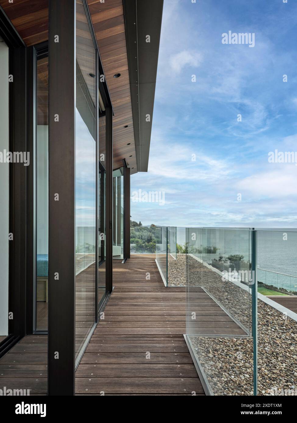 Upstairs terrace adjacent to study and bedrooms on eastern elevation ...