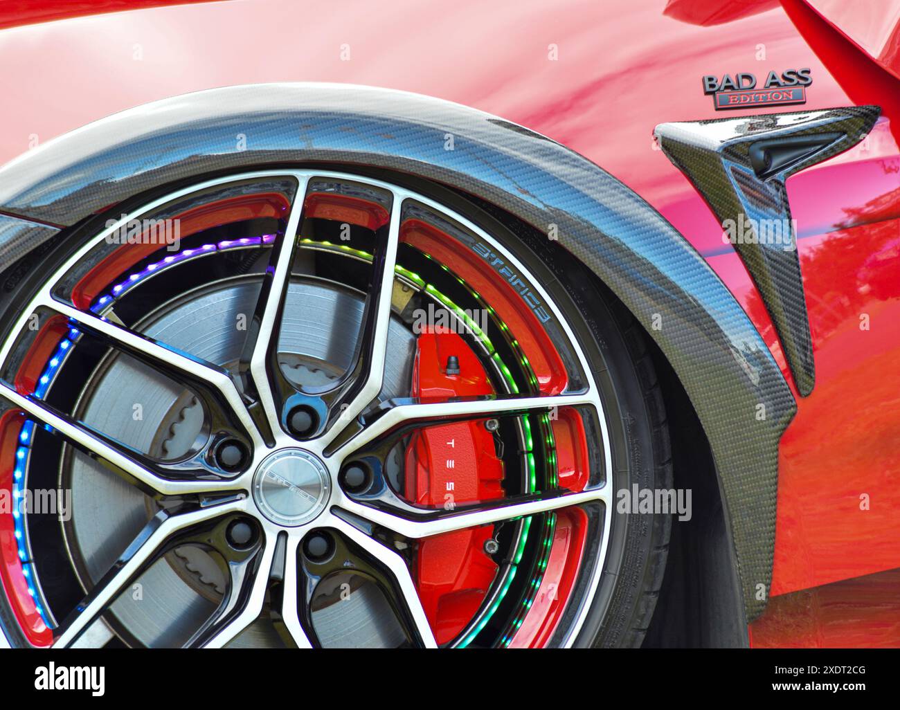 2018 Tesla on display at the LeMay America's Car Museum Stock Photo - Alamy