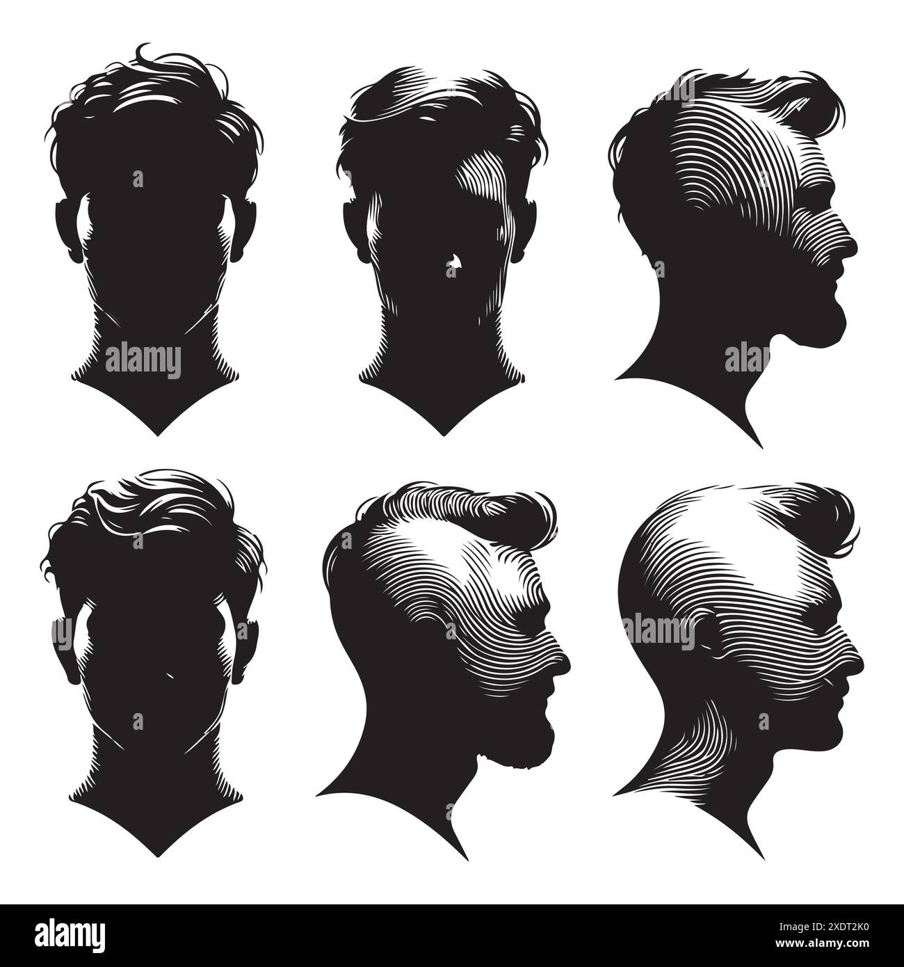 Silhouette set of a person head and shoulders Stock Vector Image & Art ...