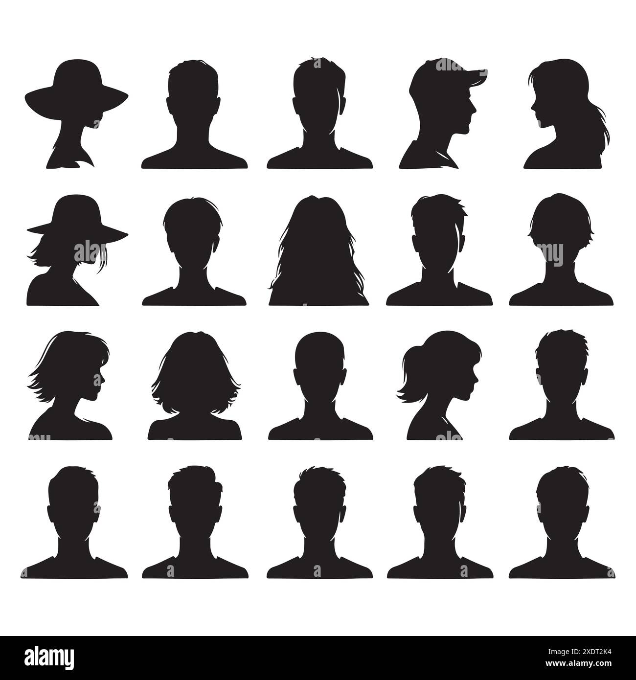 Head shoulders side profile Stock Vector Images - Alamy