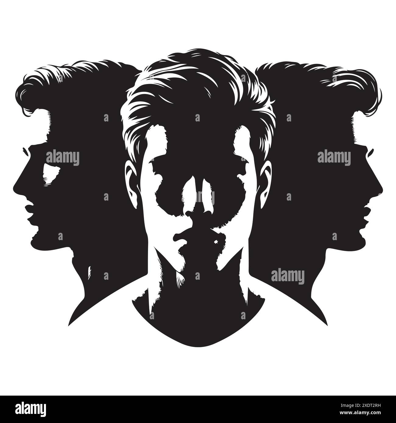 Silhouette set of a person head and shoulders Stock Vector Image & Art ...