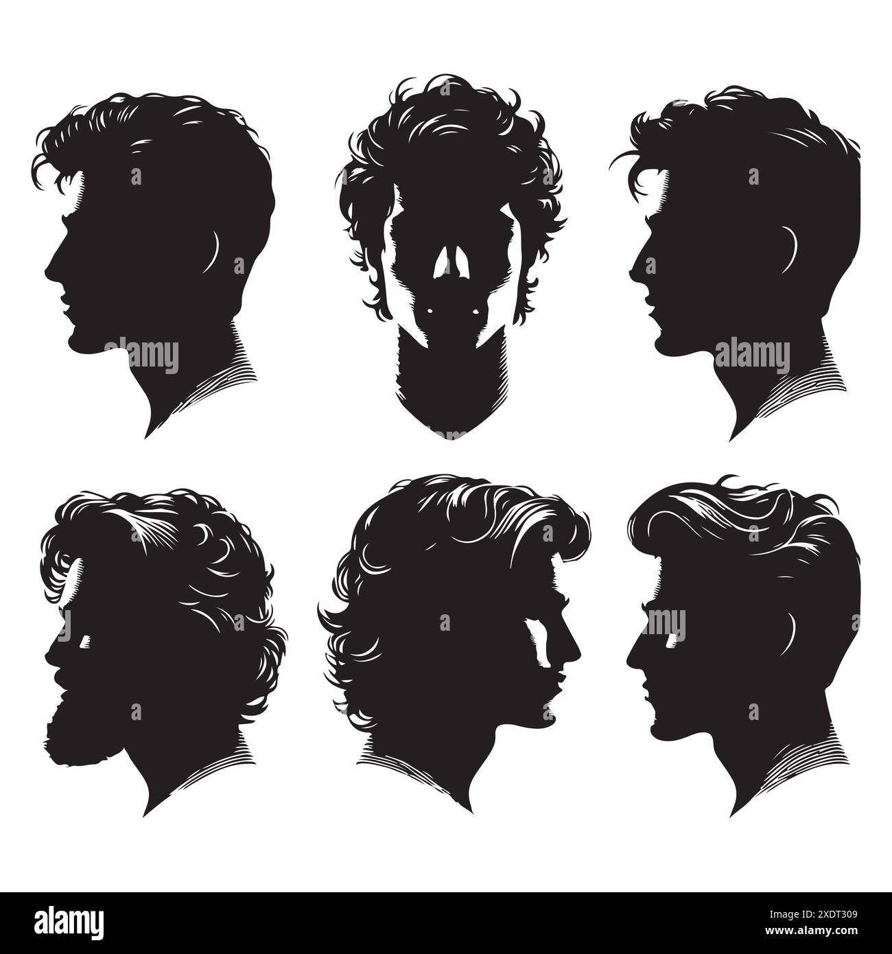 Silhouette set of a person head and shoulders Stock Vector Image & Art ...