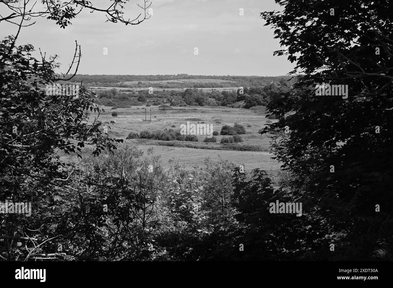 Views of the South downs from a Bramber in the UK Stock Photo - Alamy