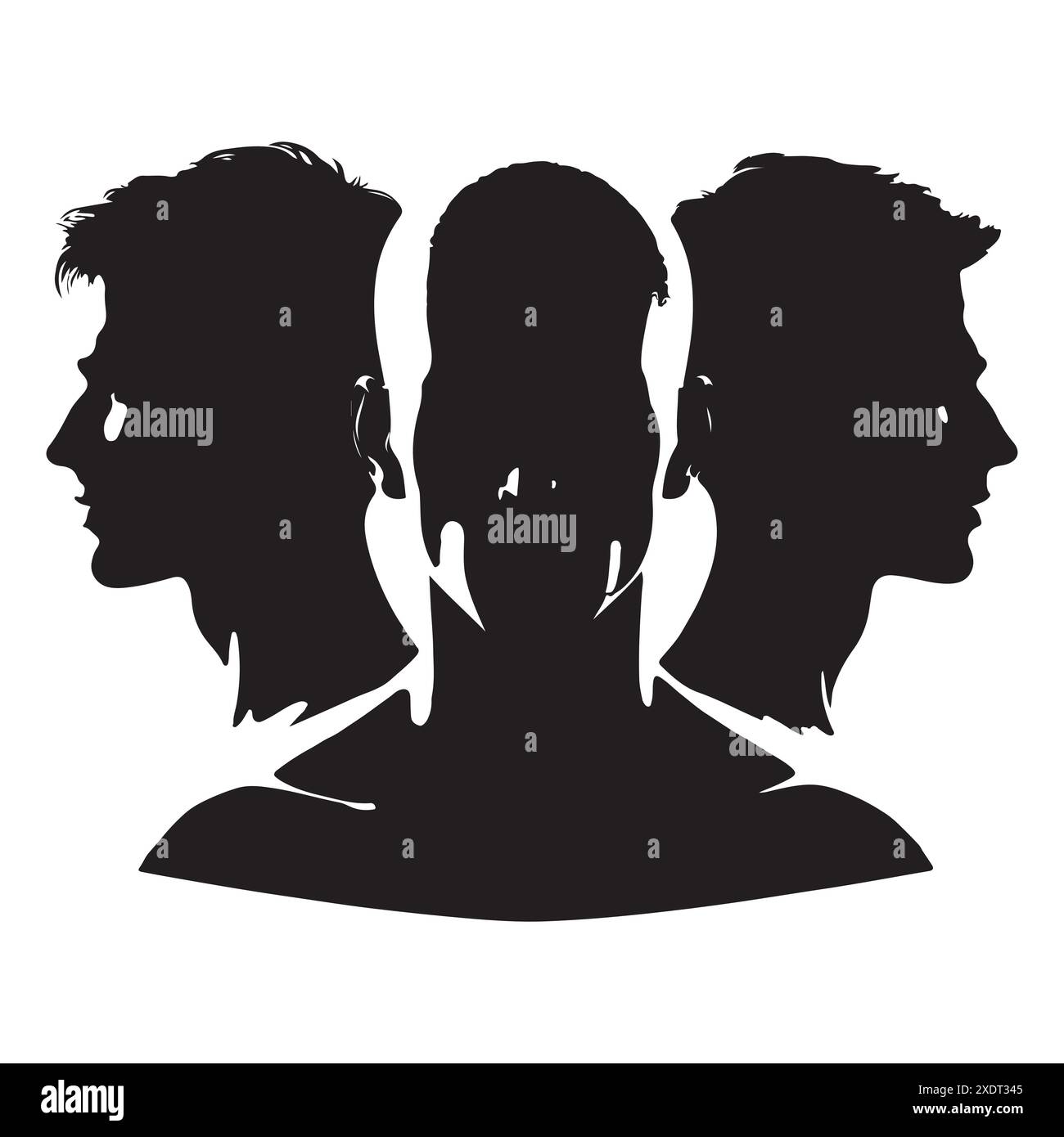 Head shoulders side profile Stock Vector Images - Alamy