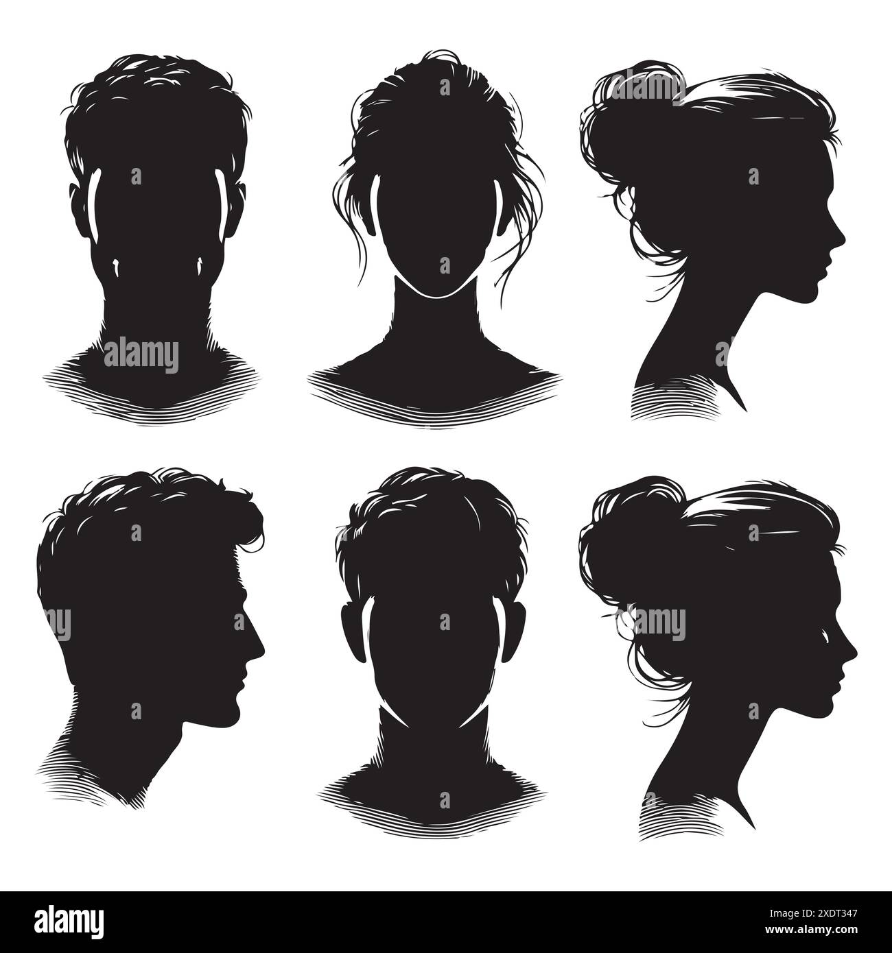 Head shoulders side profile Stock Vector Images - Alamy