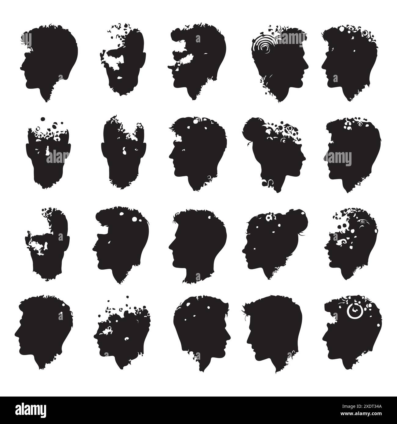 Head shoulders side profile Stock Vector Images - Alamy