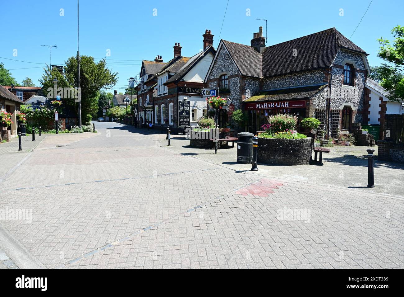 The centre of the village of Bramber in West Sussex in the UK Stock ...