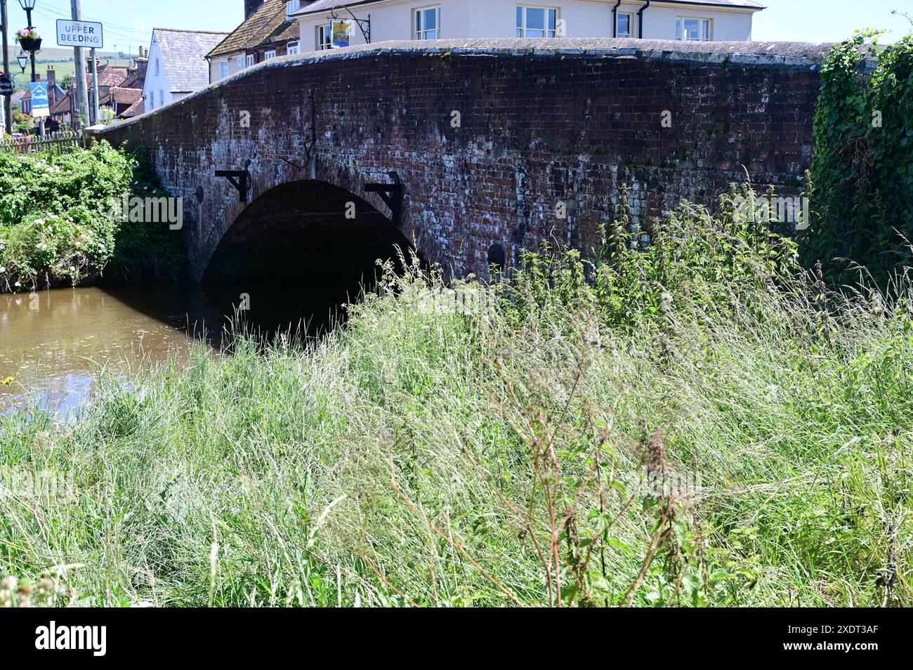 Bridge crossing the River Adur on the border of Bamber and Upper ...