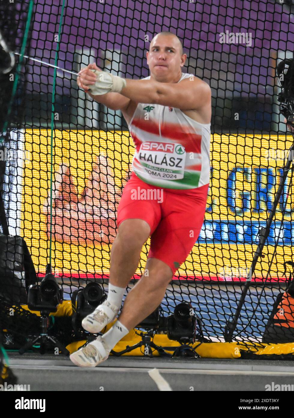 Bence Halász of Hungary competing in the men’s hammer final at the European Athletics ...