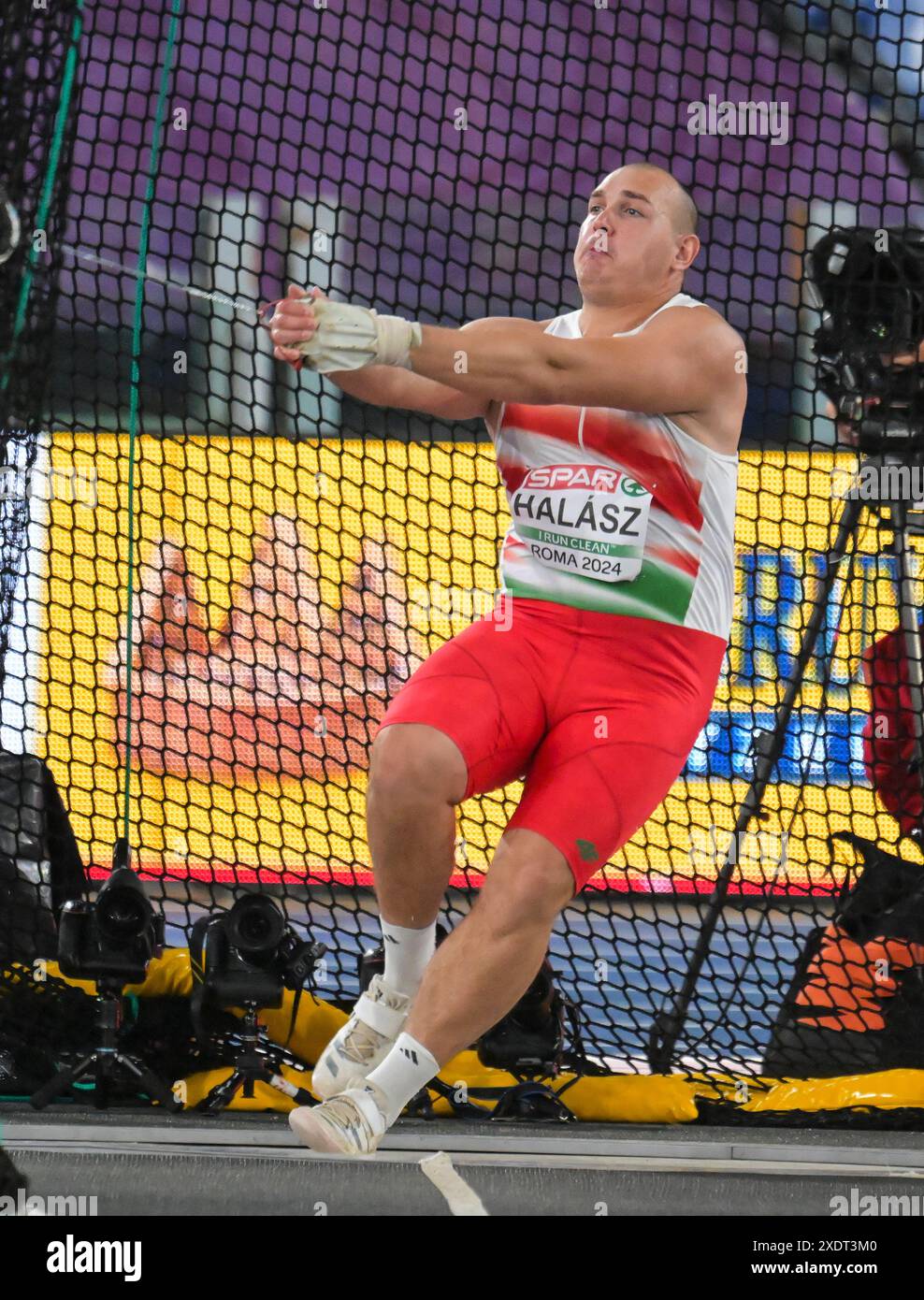 Bence Halász of Hungary competing in the men’s hammer final at the ...