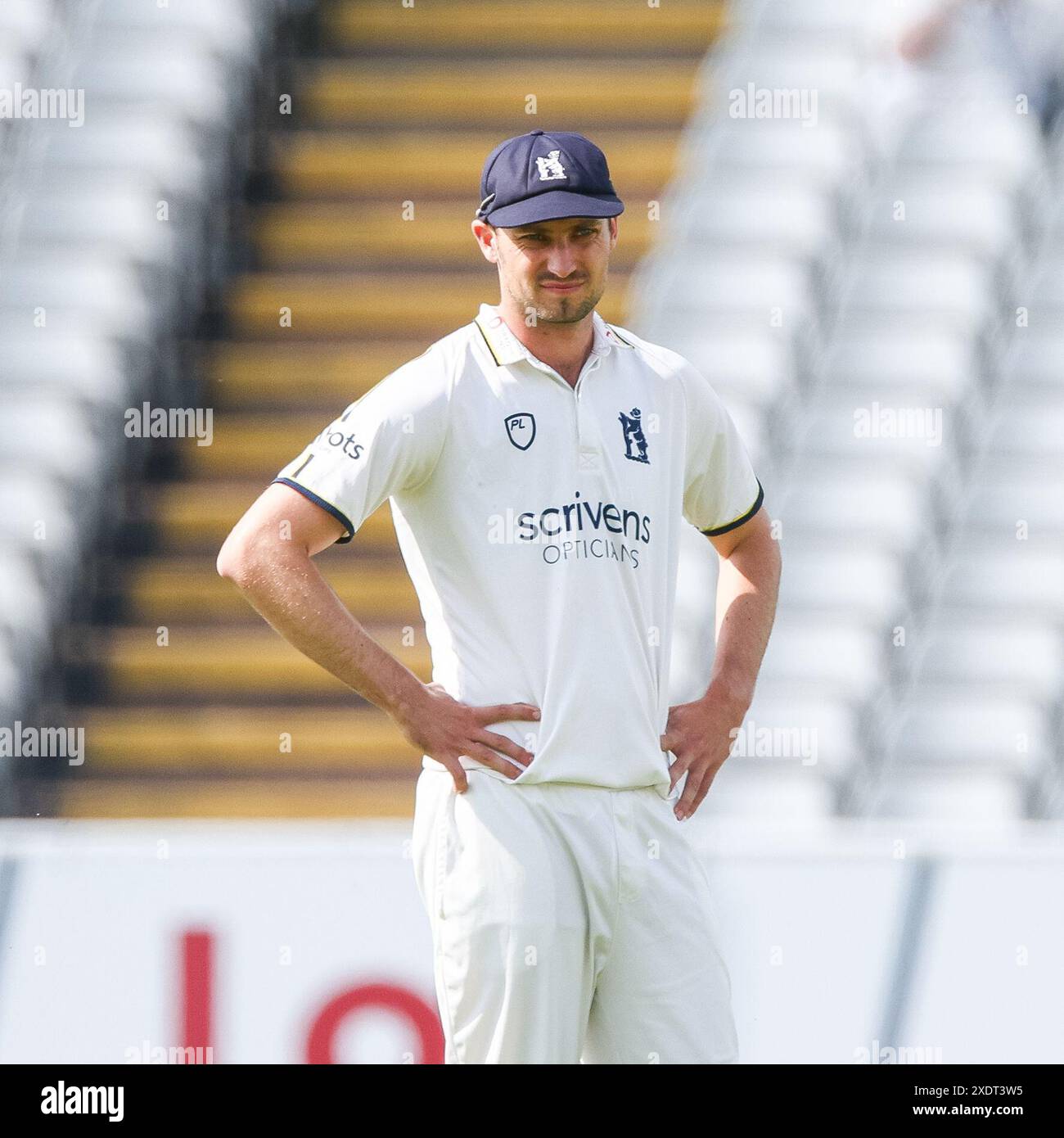 Birmingham, UK. 24th June, 2024. Ed Barnard during Day 2 of the County ...