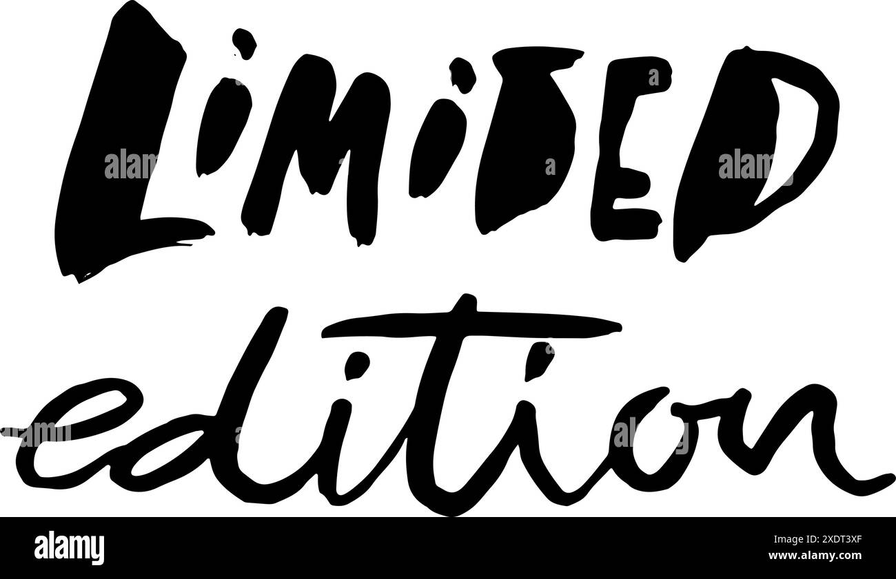 Limited Edition Modern Lettering Design Stock Vector Image & Art - Alamy