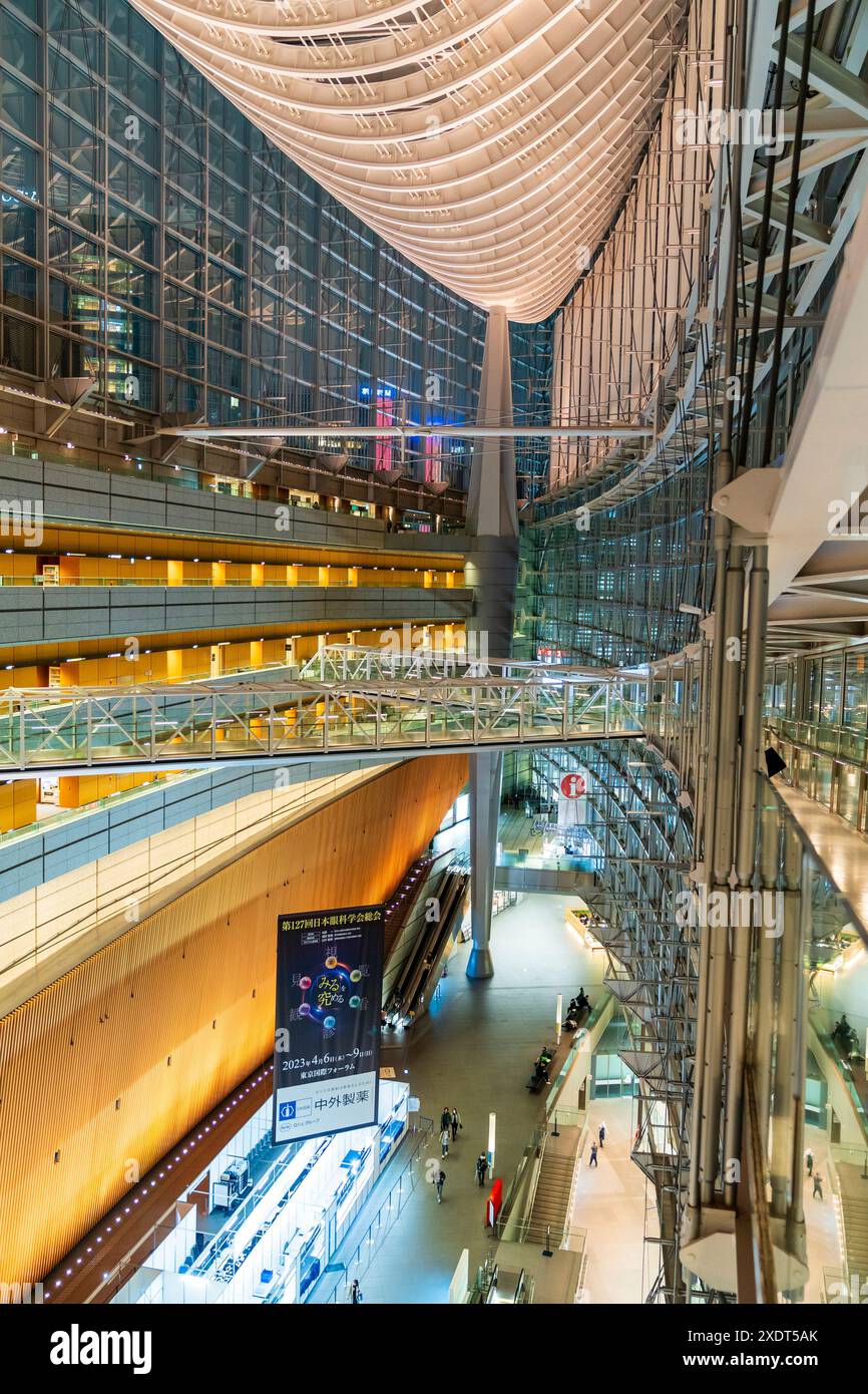 Tokyo International Forum, the interior of the Glass Hall with its ...