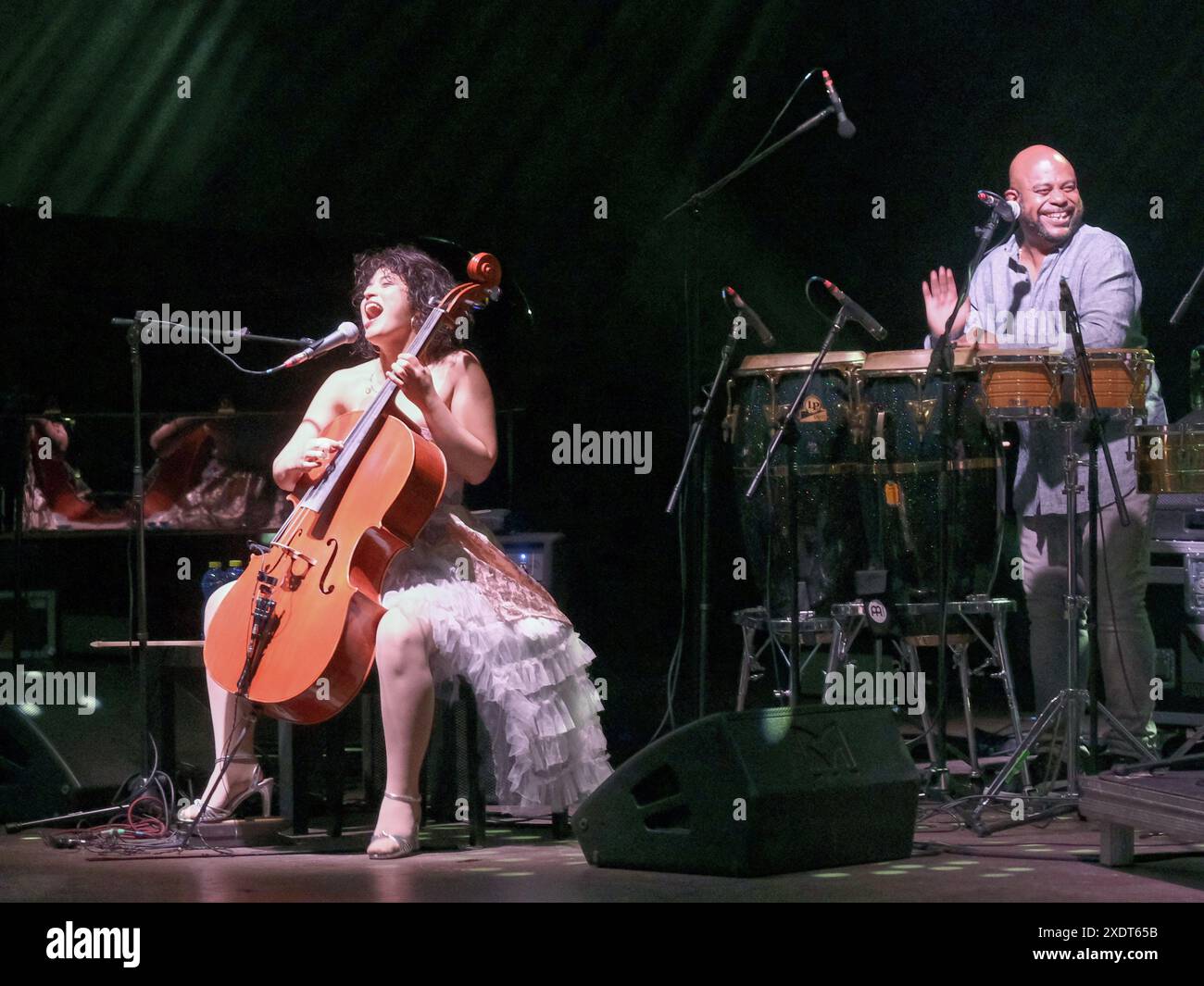 Teatro Romano, Verona, Italy, June 23, 2024, Ana Carla Maza, Luis ...