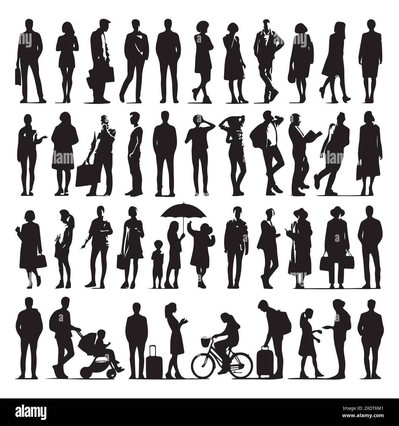 Multiple people walking Cut Out Stock Images & Pictures - Alamy