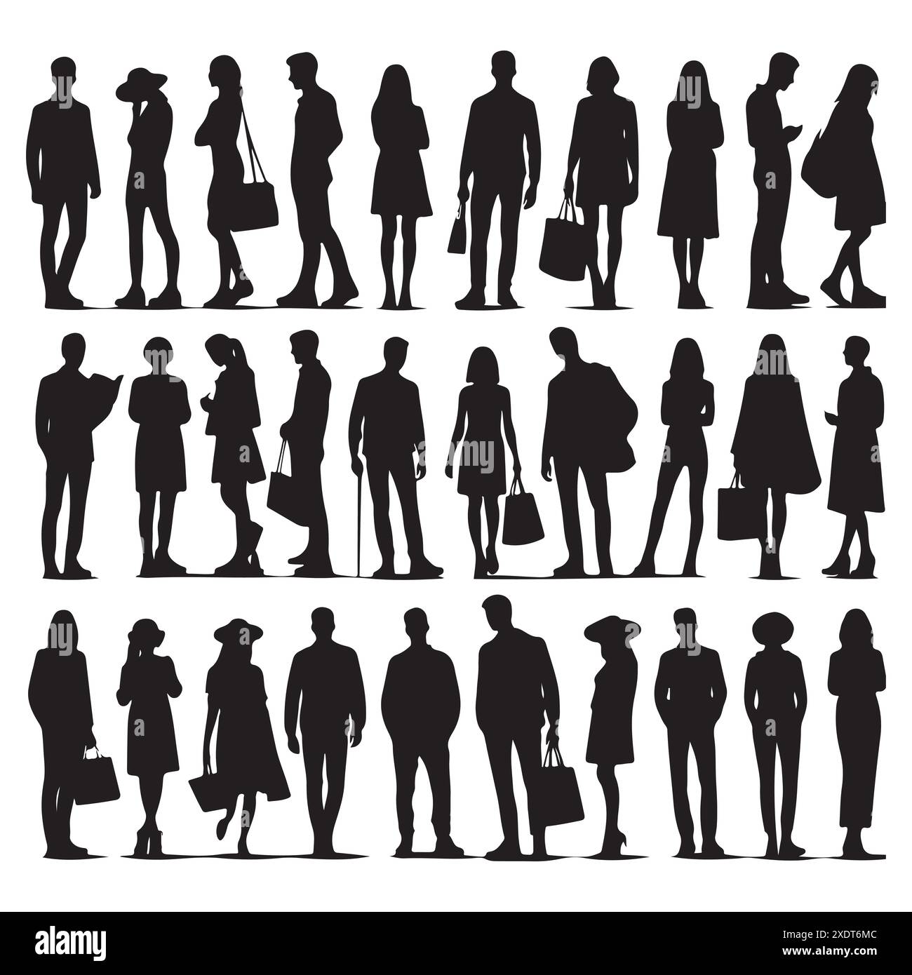 Multiple people walking Cut Out Stock Images & Pictures - Alamy