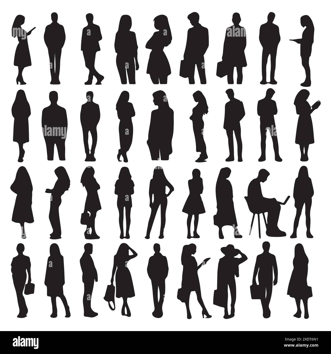 Multiple people walking Cut Out Stock Images & Pictures - Alamy