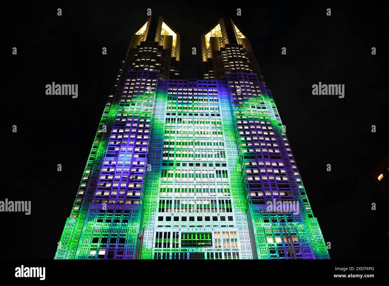 Tokyo, Japan. 24th June, 2024. A projection mapping ''Synergy'' is ...