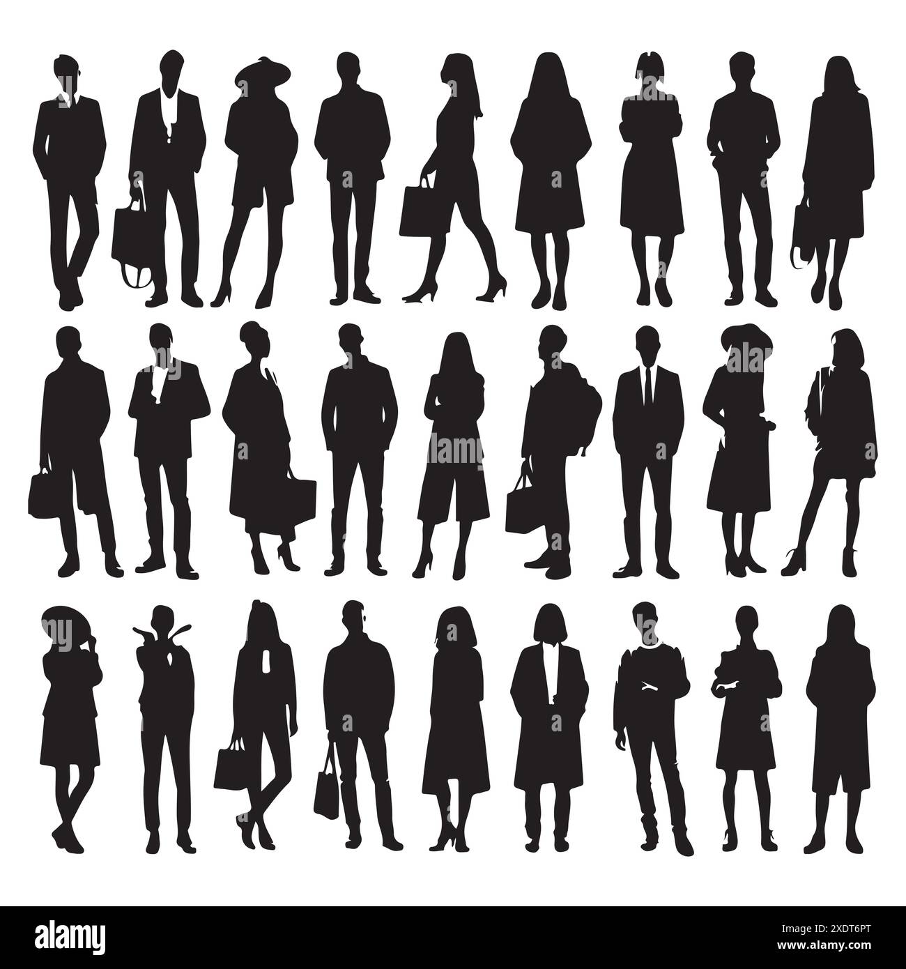 Multiple people walking Cut Out Stock Images & Pictures - Alamy