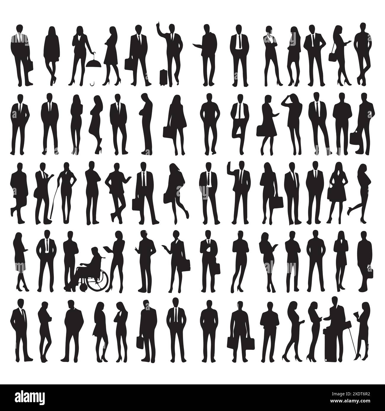 Multiple people walking Cut Out Stock Images & Pictures - Alamy