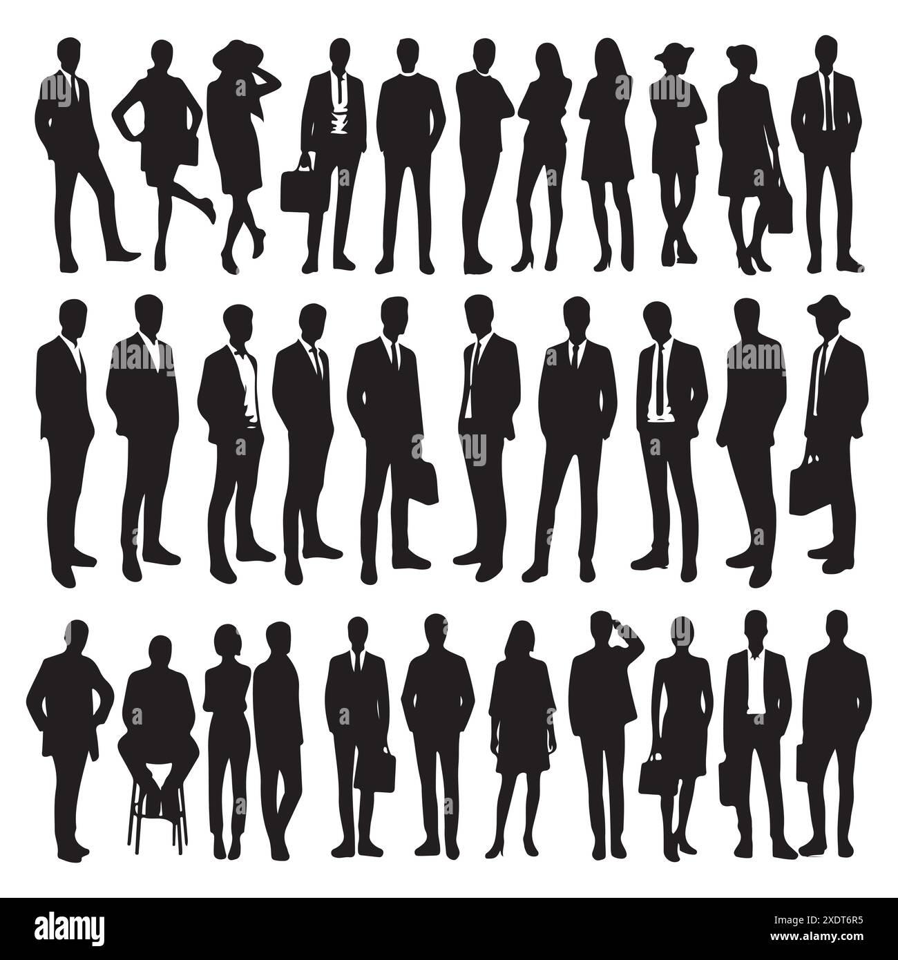 Silhouette set of multiple people together Stock Vector Image & Art - Alamy